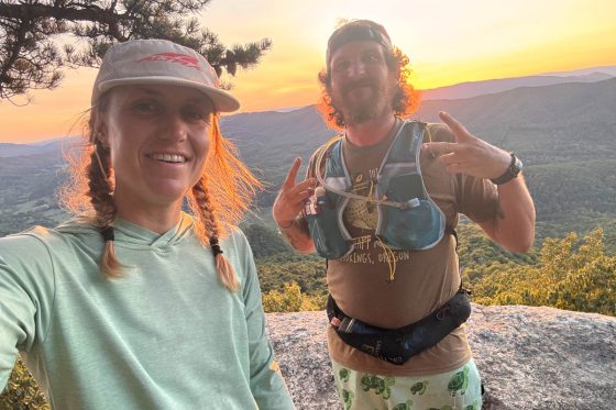 Tara Dower Appalachian Trail FKT with pacer at sunrise – iRunFar