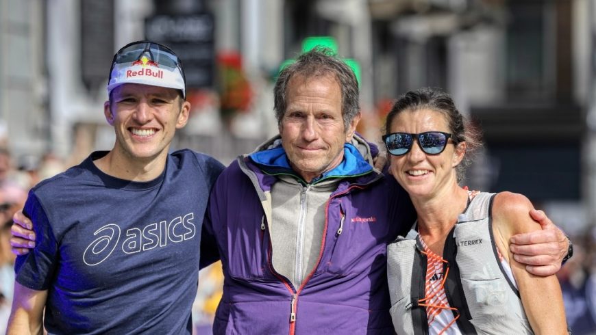 Coach Scott Johnston - Ruth Croft - Tom Evans - 2025 UTMB finish line ...