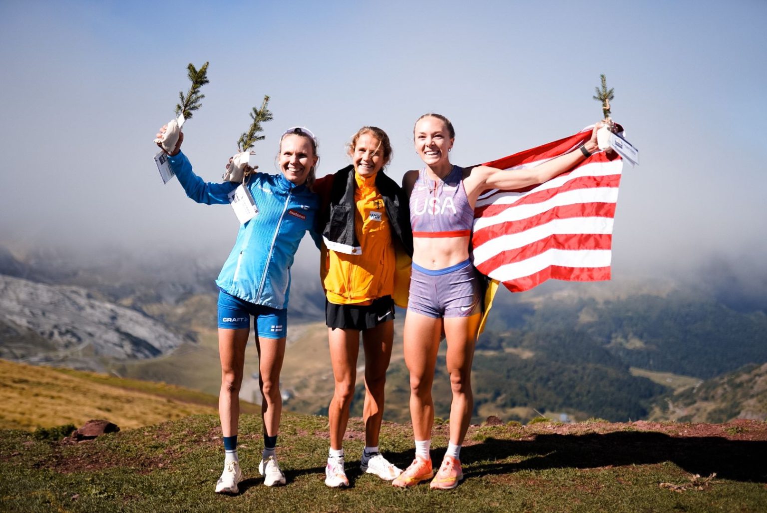 2025 World Mountain Running Championship Uphill womens podium - Nina ...