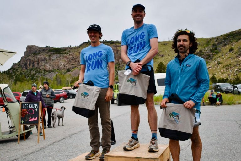 2026 Sinks Canyon 50k men's podium – iRunFar