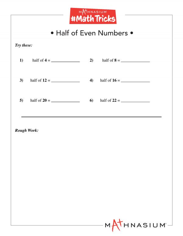 Finding Half Math Trick