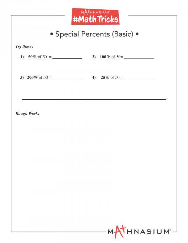 Special Percents Math Trick