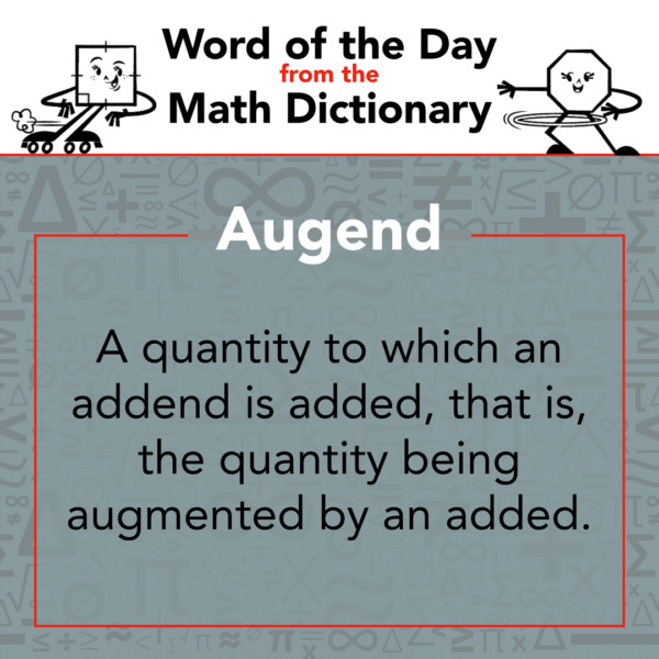Math Word of the Day - Week of October 4