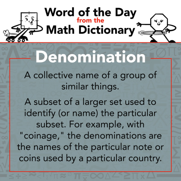Math Word of the Day - Week of December 13