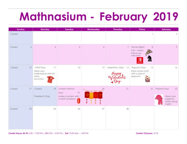 February 2019 Calendar