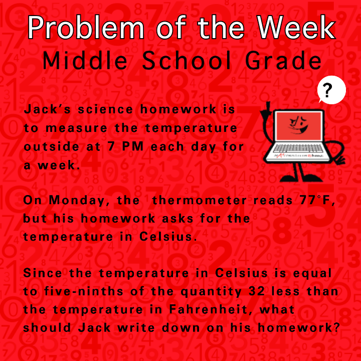 Problem of the Week: Science Homework