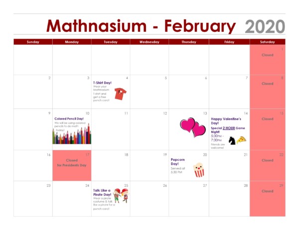 February 2020 Calendar