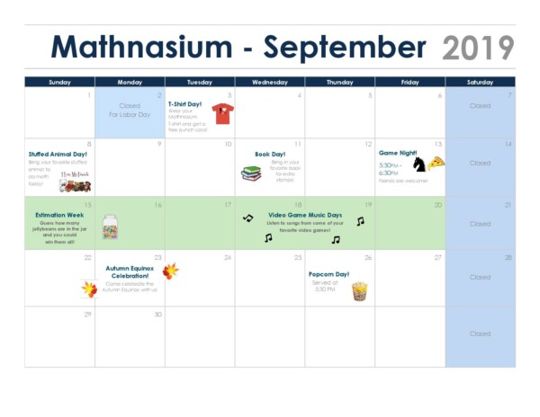 September 2019 Calendar