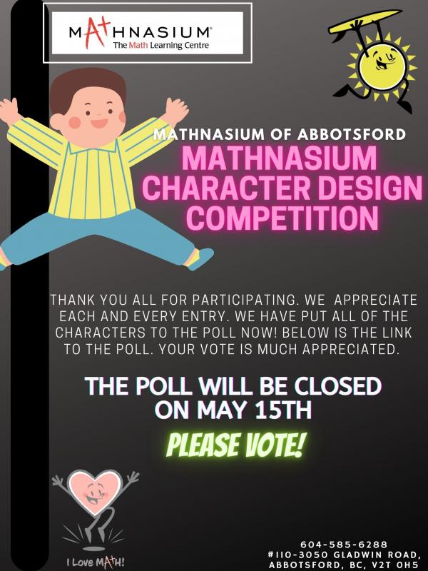 Mathnasium character design competition
