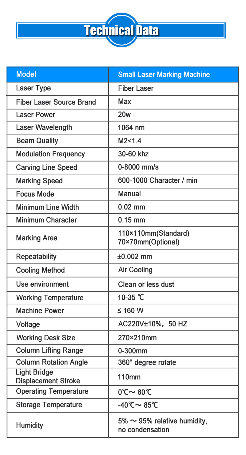 Perfect Laser 20W Desktop Mini Fiber Laser Marking Engraving Machine