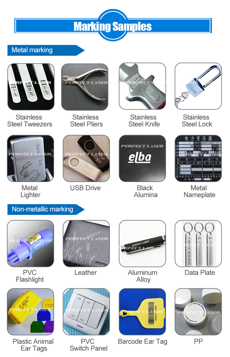 Perfect Laser 20W Desktop Mini Fiber Laser Marking Engraving Machine