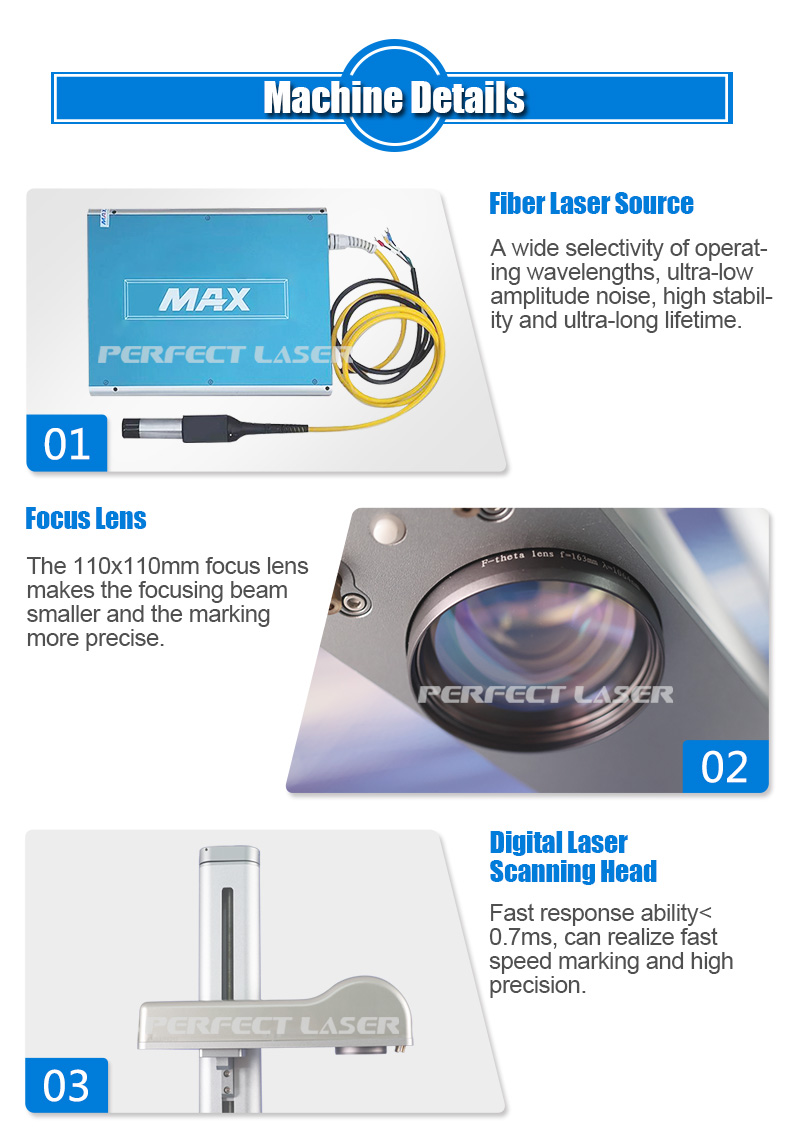 Perfect Laser 20W Desktop Mini Fiber Laser Marking Engraving Machine