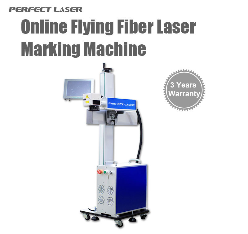 Perfect Laser lifting type fast speed online flying laser marking machine