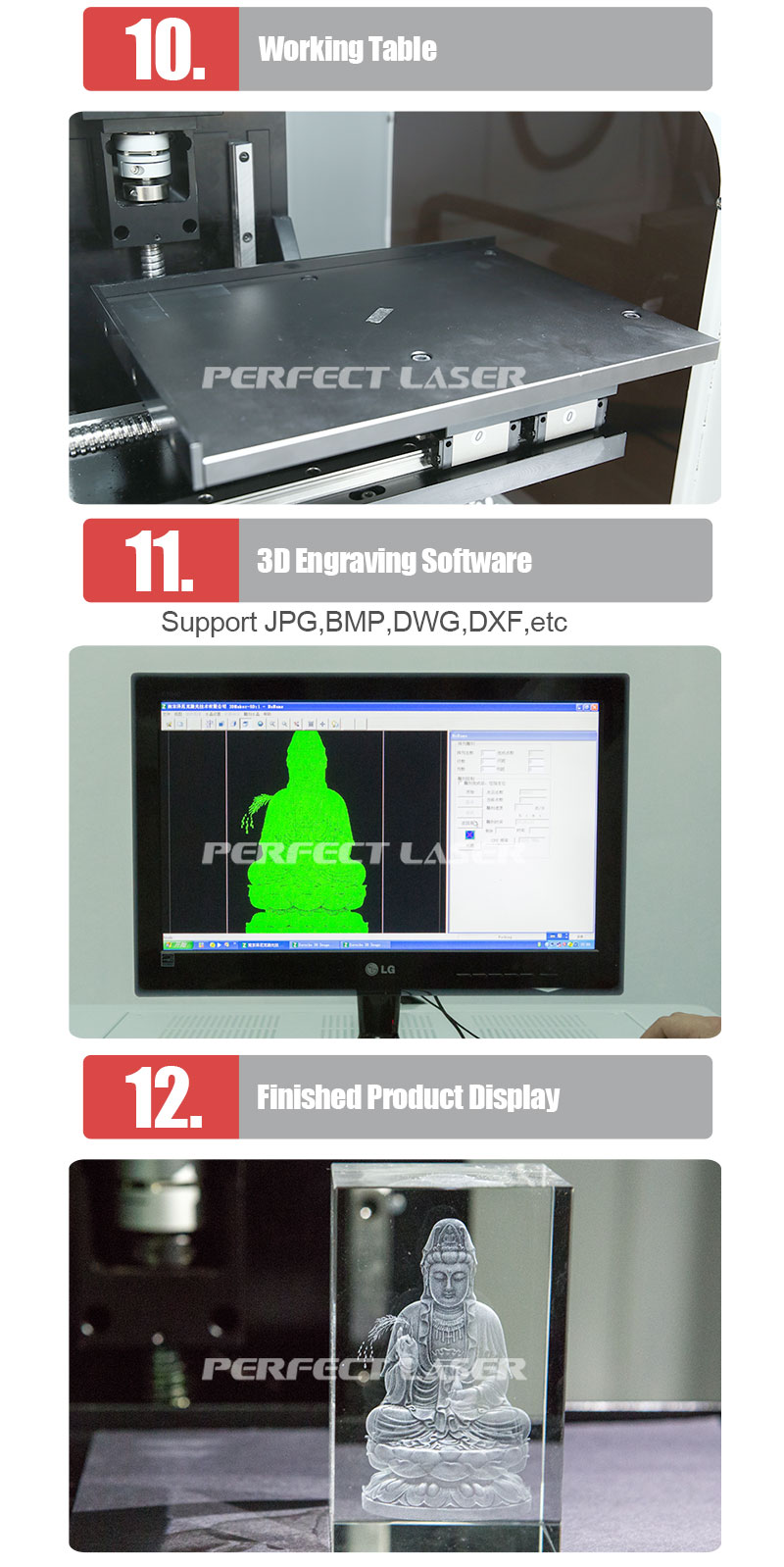Perfect Laser 3D crystal engraving machine