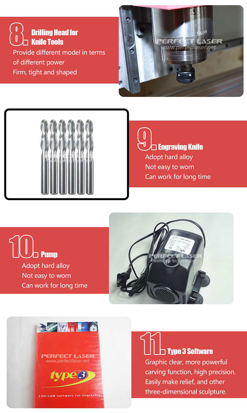 Perfect Laser 3 axis 1212 CNC router cutting machine for Ads industry