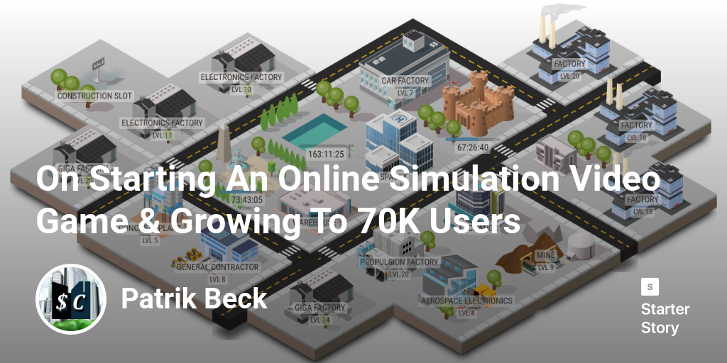 On Starting An Online Simulation Video Game & Growing To 70K Users