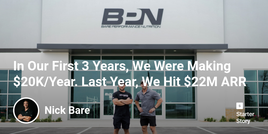 In Our First 3 Years, We Were Making $20K/Year. Last Year, We Hit $22M