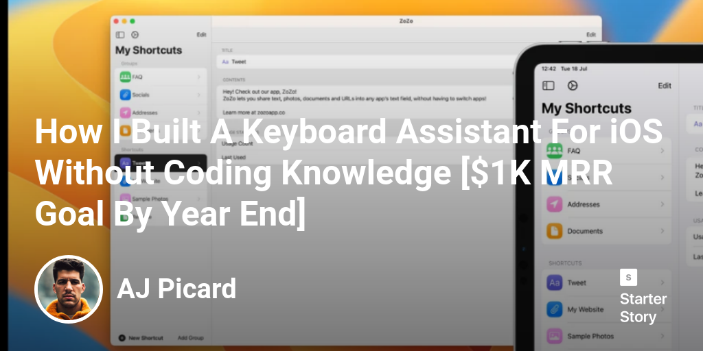 How I Built A Keyboard Assistant For iOS Without Coding Knowledge [$1K