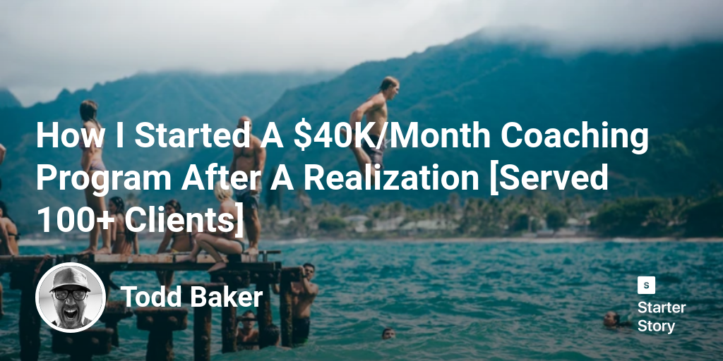 How I Started A $40K/Month Coaching Program After A Realization