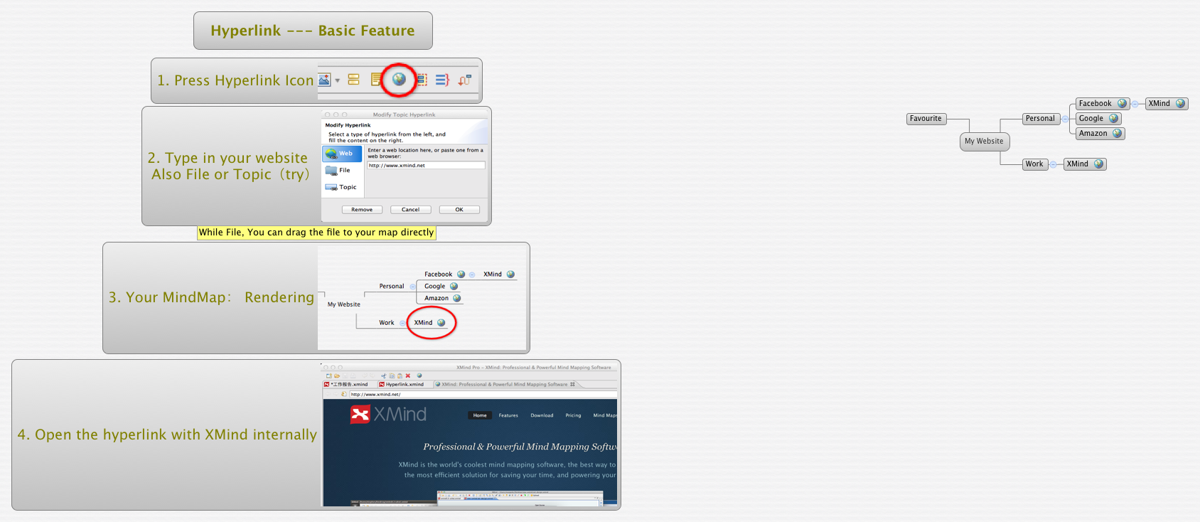Hyperlink --- Basic Feature - Xmind - Mind Mapping App
