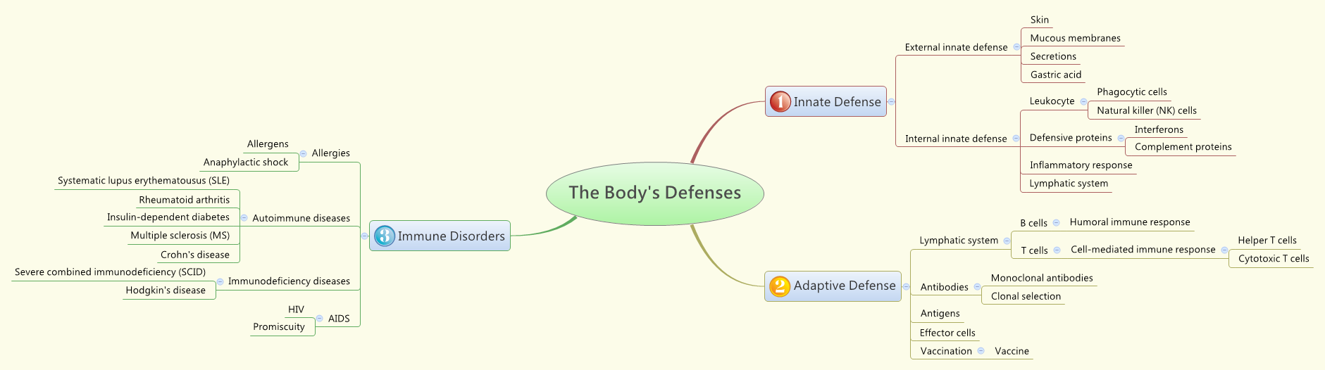 The Body's Defenses | 張 妤萍 - Xmind