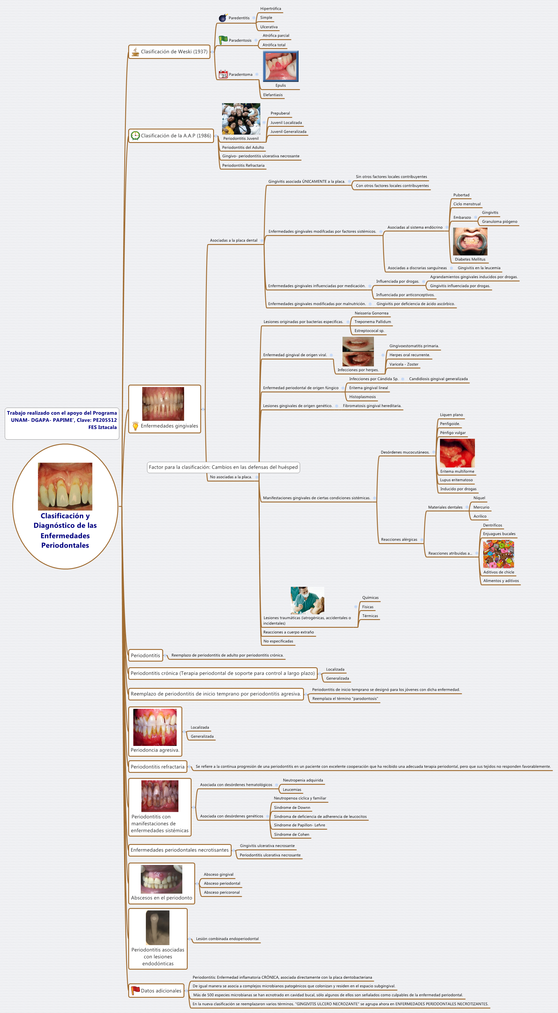 Clasificación y Diagnóstico de las Enfermedades Periodontales - XMind ...