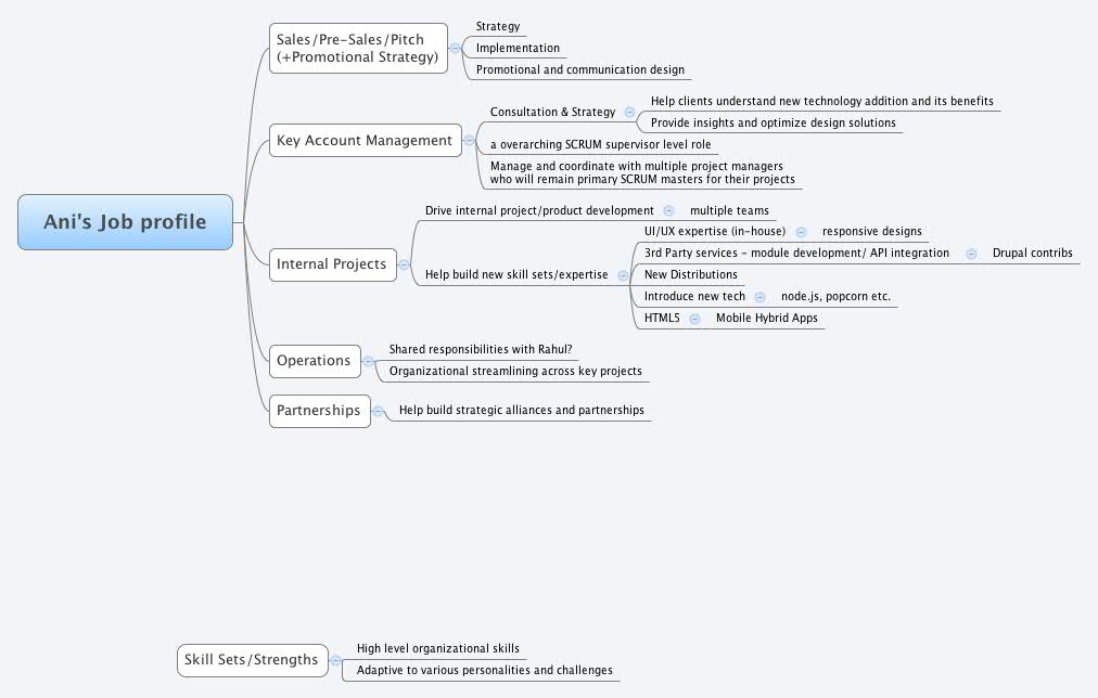 Ani's Job profile - Xmind - Mind Mapping App