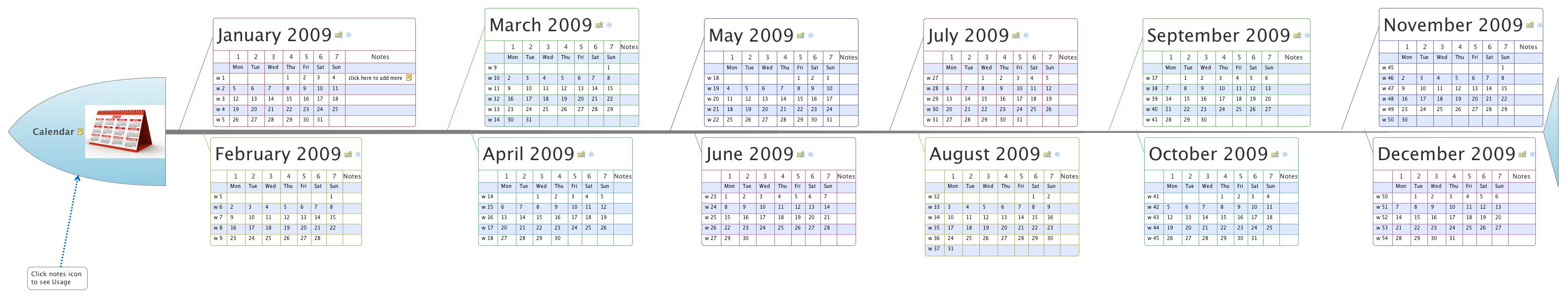 Calendar - Xmind - Mind Mapping App