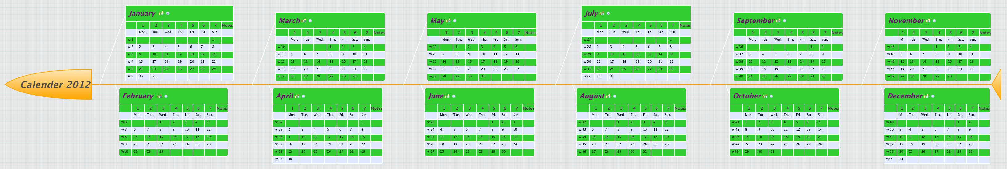 Calender 2012 - XMind - Mind Mapping Software