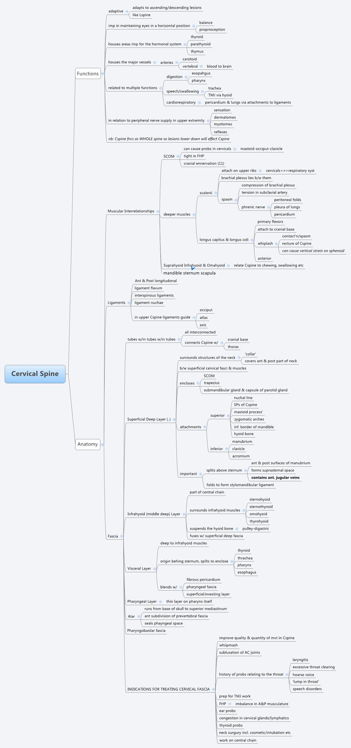 Cervical Spine - XMind - Mind Mapping Software