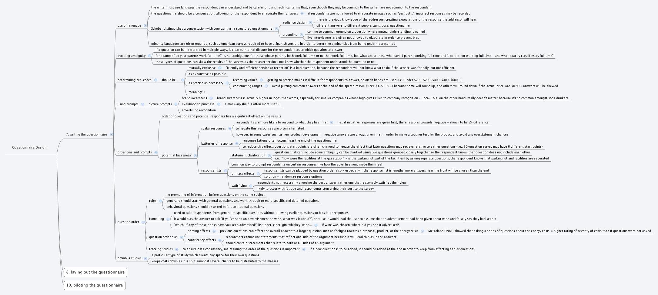 Questionnaire Design | Nathan Winklepleck - Xmind