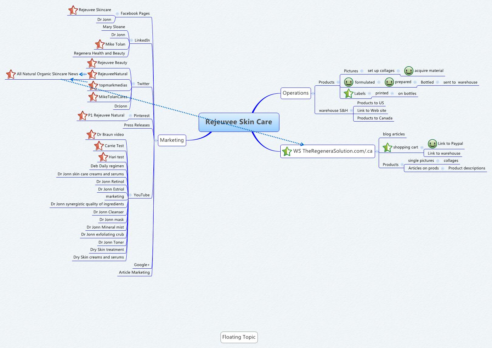 Rejeuvee Skin Care - XMind - Mind Mapping Software