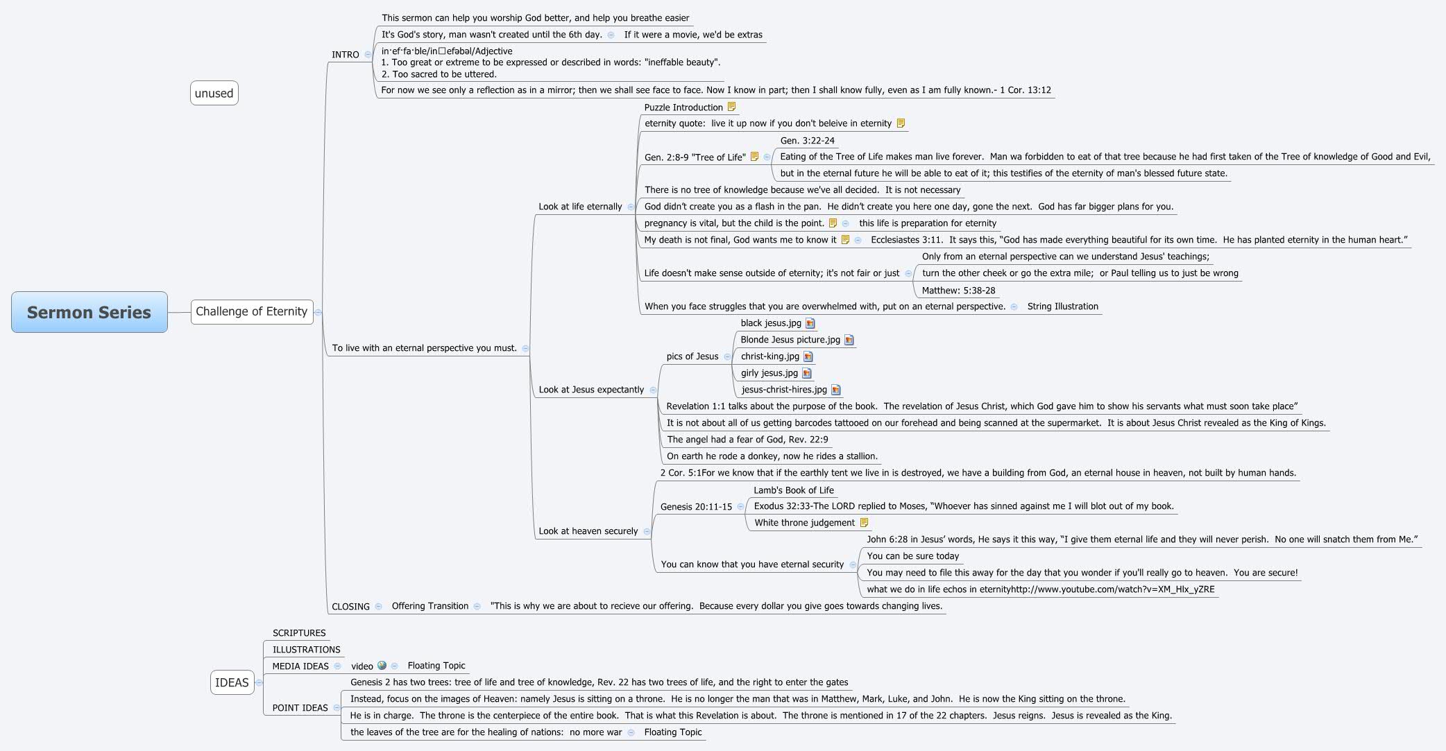 Sermon Series - XMind - Mind Mapping Software