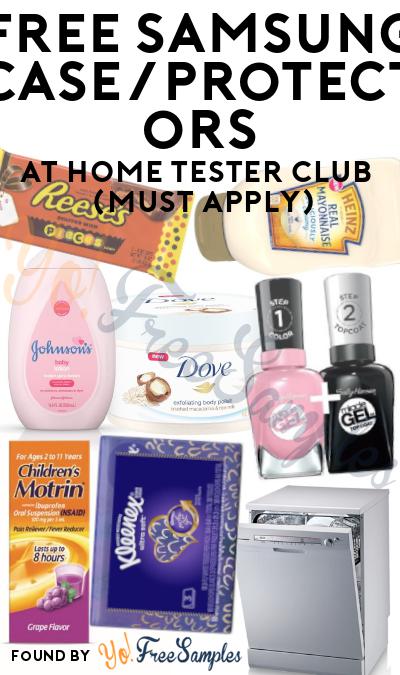 FREE Samsung Case/Protectors At Home Tester Club (Must Apply)