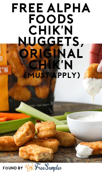 FREE Alpha Foods Chik'n Nuggets, Original Chik'n (Mom Ambassador ...
