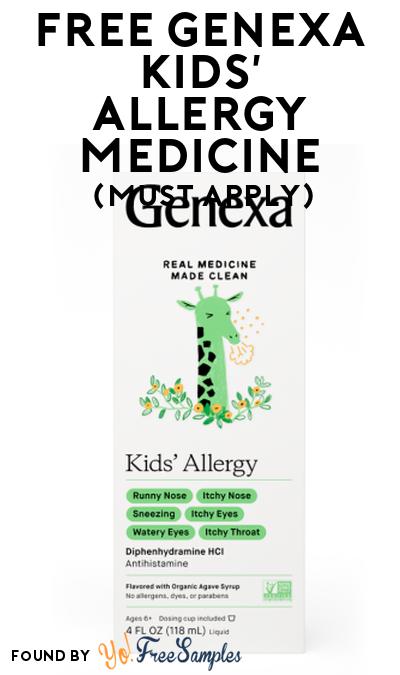 FREE Genexa Kids' Allergy Medicine At Social Nature (Must Apply)