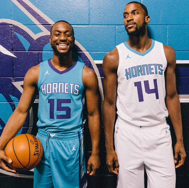 Jordan Brand unveils Charlotte Hornets first two uniforms for 2017-18 ...