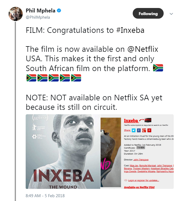 Inxeba is available for streaming on Netflix - YOMZANSI. Documenting ...