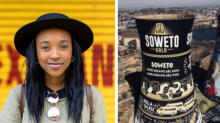 Karabo Poppy Moletsane puts her work on Soweto Towers - YOMZANSI ...