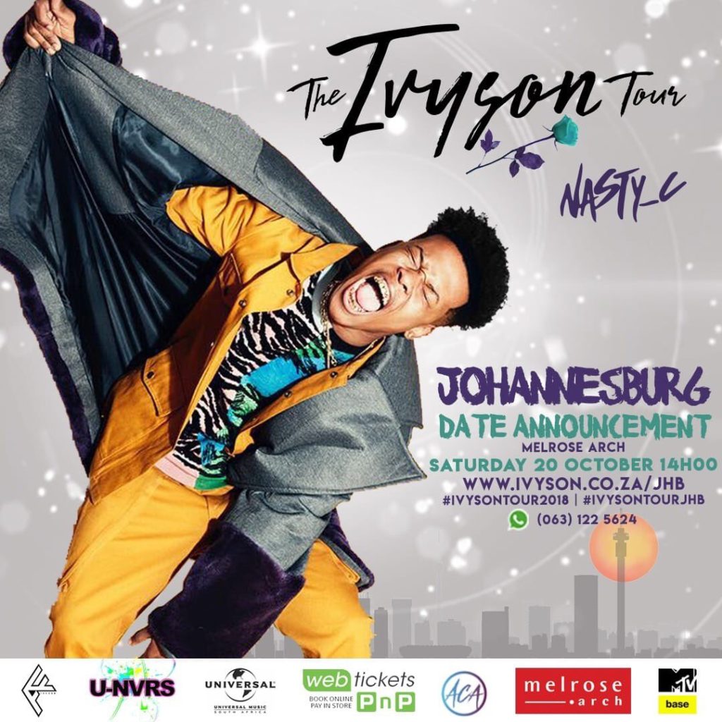 Nasty C's Ivyson Tour headed to Joburg this weekend! - YOMZANSI ...