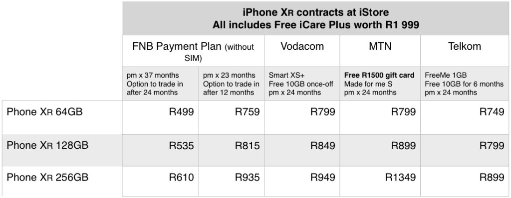 iPhone XR now available in South Africa: see contract prices (MTN ...