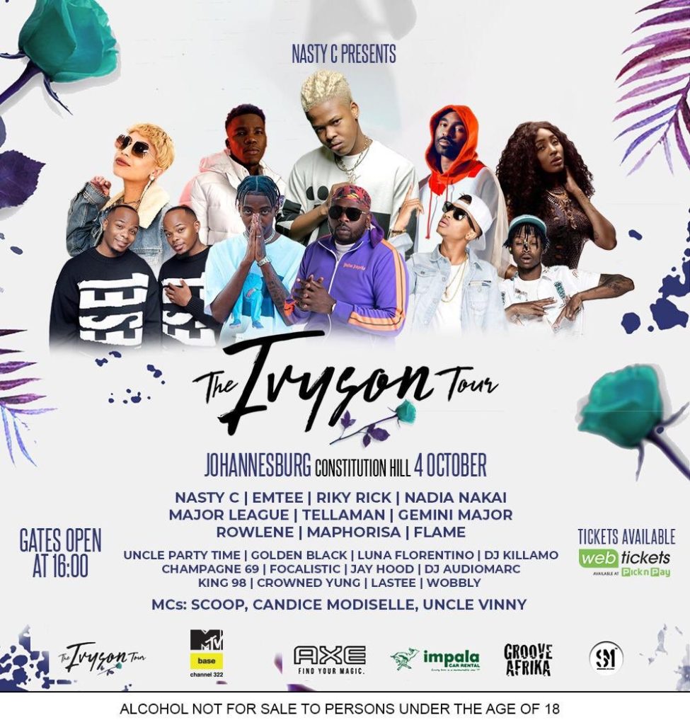 Nasty C's Ivyson Tour hits Joburg this weekend - YOMZANSI. Documenting ...
