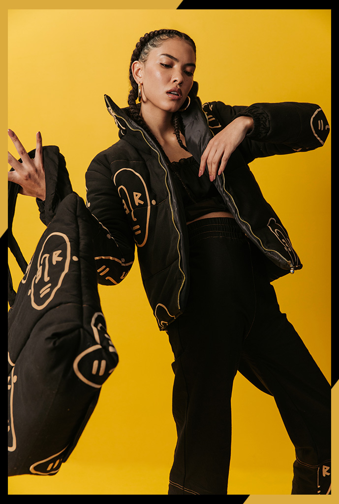 Miller Design Lab: "Evolving Revolver" Puffer Jacket - YOMZANSI ...