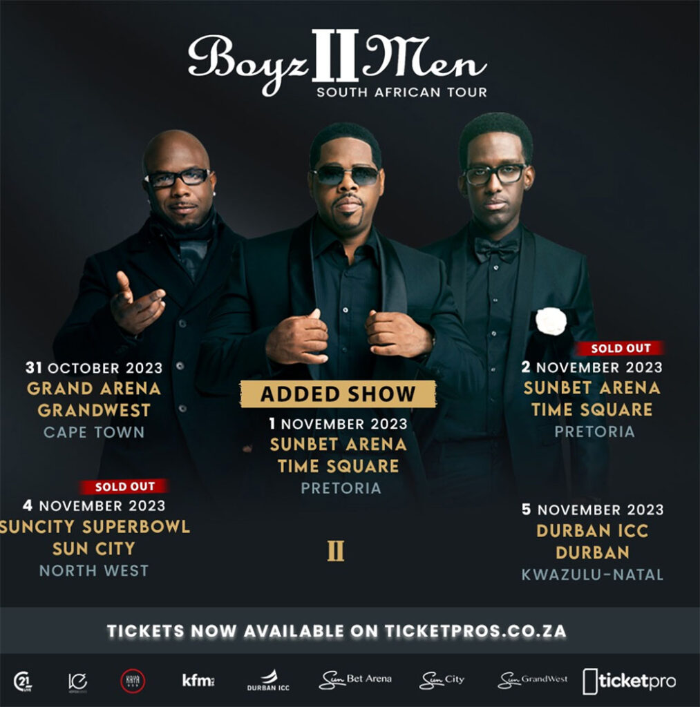 Boyz II Men South Africa tour 2023 - Cape Town, Pretoria, Sun City