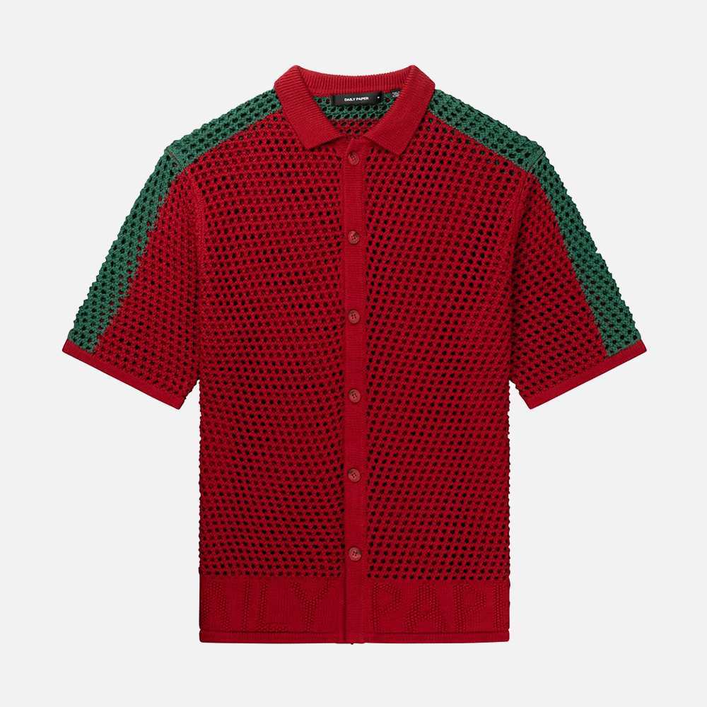 Daily Paper Crochet Shirt, Open Leather shoes