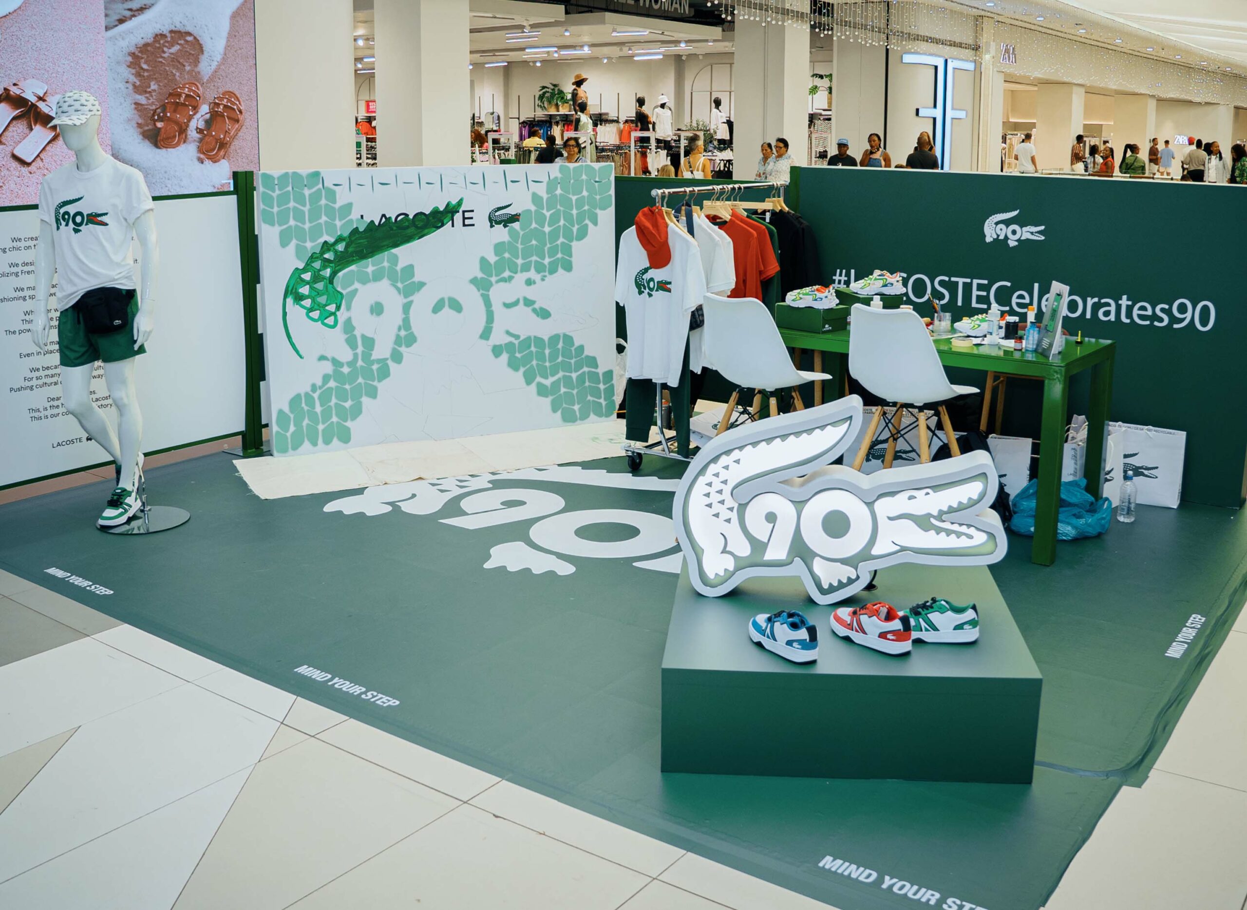Lacoste celebrates 90 with pop-up at Sandton City