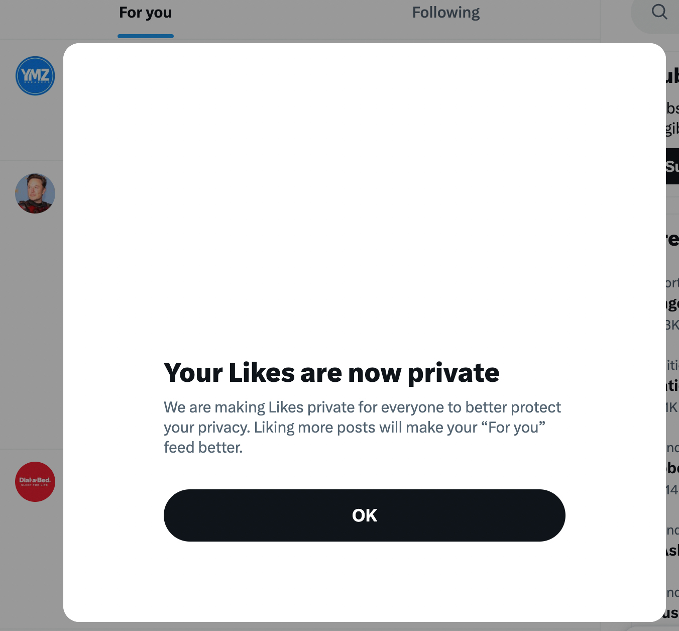 Your Twitter 'Likes' are now private