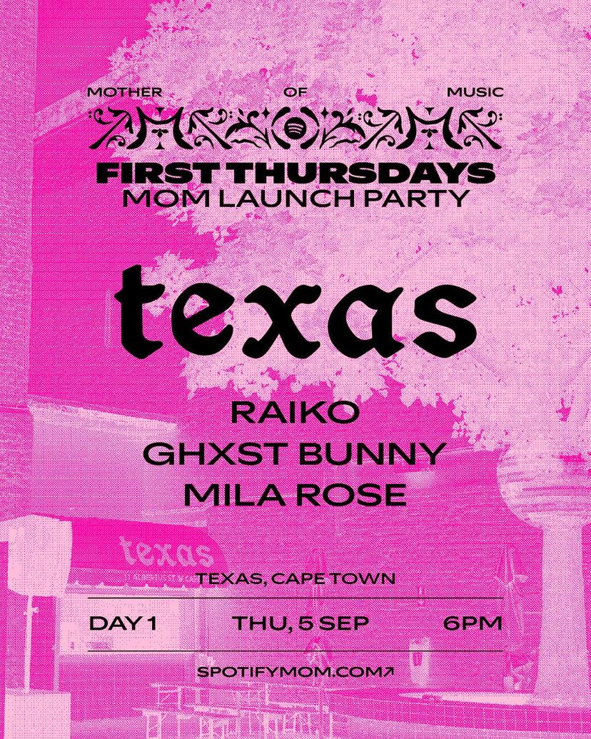 Spotify's MOM (Mother of Music) in Cape Town: 5 - 8 September