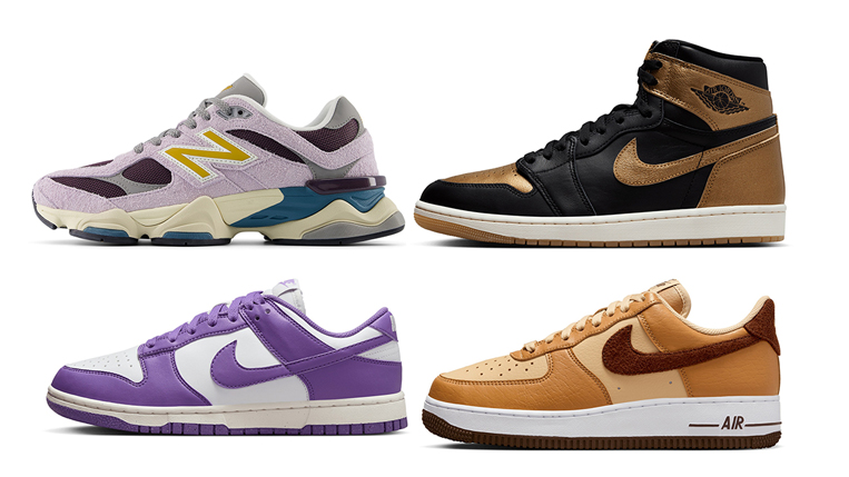 New Balance 9060, Air Jordan 1 Retro High OG 'Black and Gold'