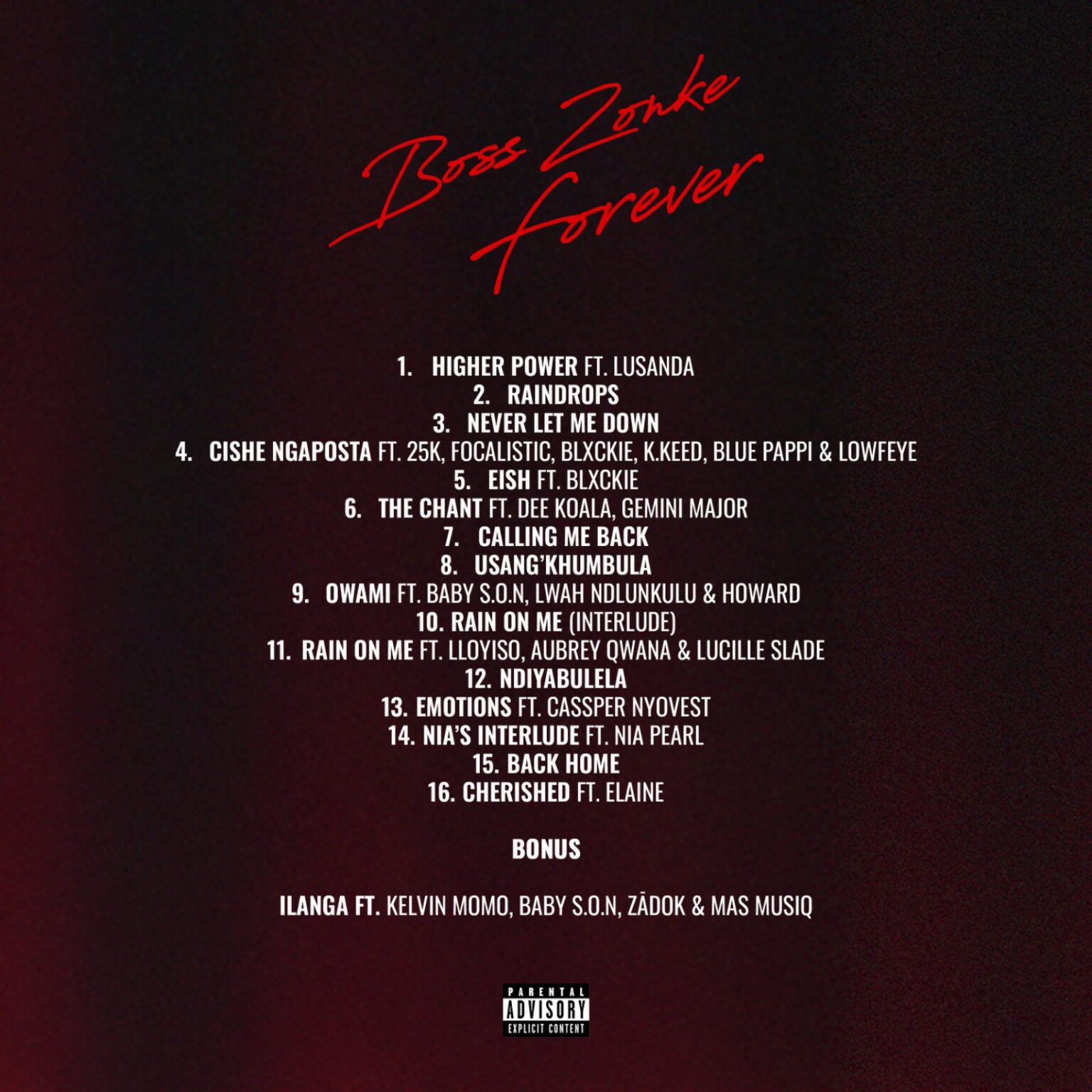 Riky Rick album ‘Boss Zonke Forever’ Release Date + Tracklist